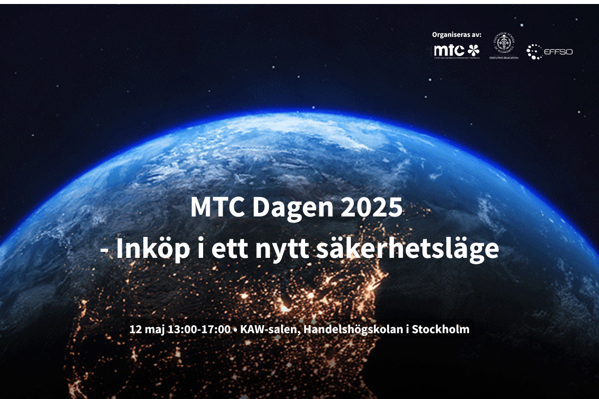MTC-dagen 2025 – Inköp & säkerhet | MTC Stiftelsen, 12 maj